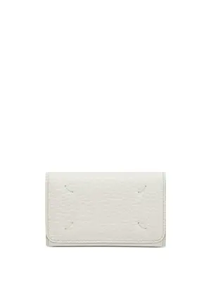MAISON MARGIELA Four-stitch Leather Key Holder - White