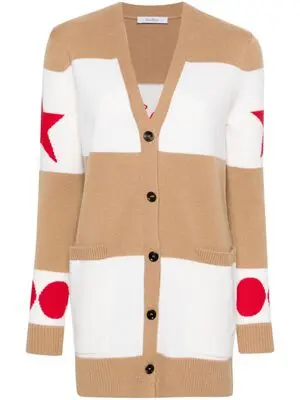 Max Mara Valido 1951-motif Striped Cardigan - White