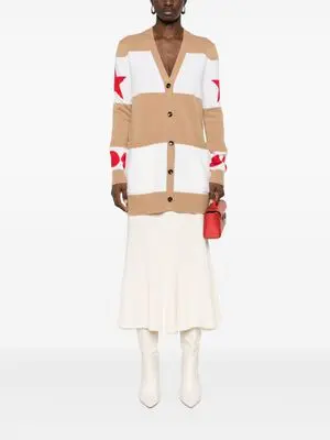 Max Mara Valido 1951-motif Striped Cardigan - White