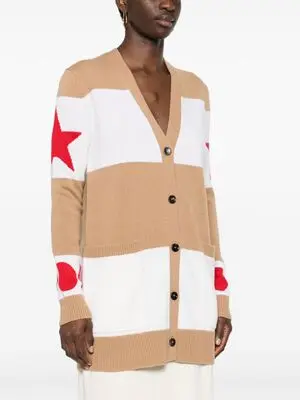 Max Mara Valido 1951-motif Striped Cardigan - White