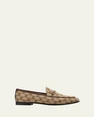 Gucci Gg Canvas Jordaan Loafers