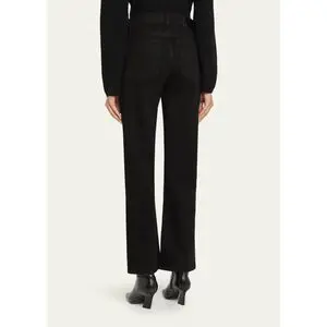 EB DENIM High-rise Straight-leg Jeans - Noir