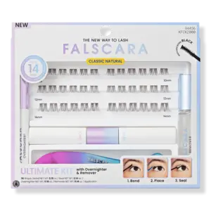 Kiss Falscara Special Edition Starter Kit, Lash Clusters, Lengthening Wisps - One-color