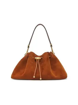 JIMMY CHOO Jimmy Choo Cinch Suede Bucket Bag - Tan Gold