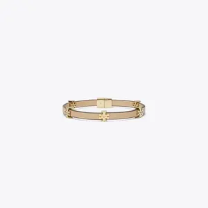 Tory Burch Icon Bio Bracelet - Tory Gold/classic Chestnut
