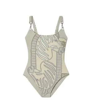 Tory Burch Printed Clip Tank Suit