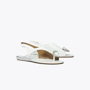 Tory Burch Patos Slingback - Bianco