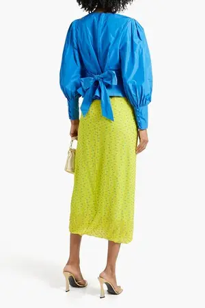 Veronica Beard Seema Wrap-effect Taffeta Blouse