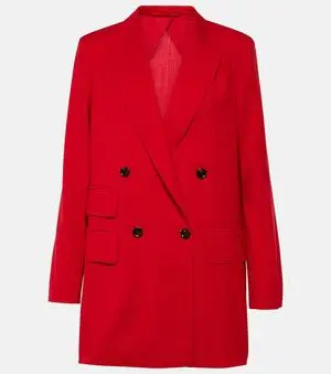 Max Mara Nebbie Virgin Wool Blazer - Red