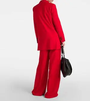 Max Mara Nebbie Virgin Wool Blazer - Red