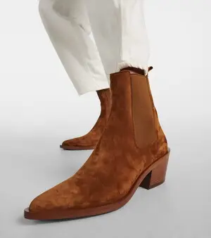 GIANVITO ROSSI Wylie Suede Ankle Boots - Brown