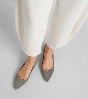 Manolo Blahnik Lanza Bb Ballet Flats - Grey
