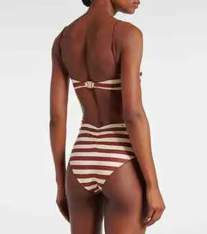 Johanna Ortiz Striped Bikini Top