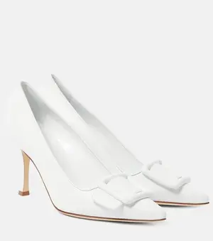 Manolo Blahnik Maysale 70 Pumps - White