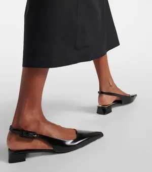 GIANVITO ROSSI Lindsay Slingback Flats - Black