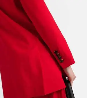 Max Mara Nebbie Virgin Wool Blazer - Red