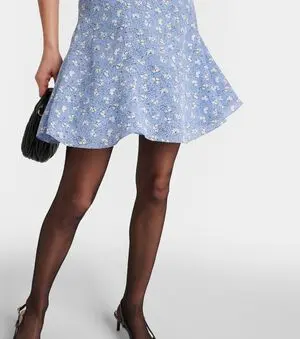 Alessandra Rich Bow-detail Printed Minidress