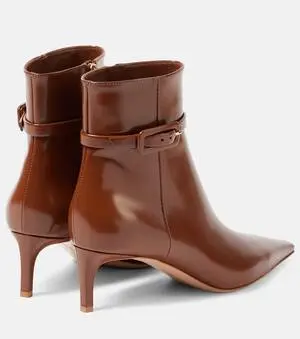 GIANVITO ROSSI Patent Leather Ankle Boots
