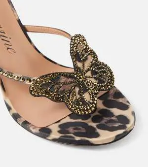 Blumarine Butterfly 75 Leopard-print Sandals