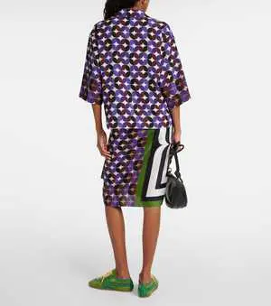 Dries Van Noten Printed Cr�pe Bowling Shirt