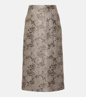 Max Mara Diletta Jacquard Midi Skirt