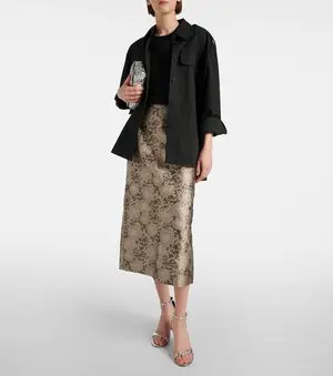 Max Mara Diletta Jacquard Midi Skirt