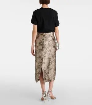 Max Mara Diletta Jacquard Midi Skirt