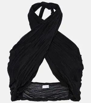 Jade Swim Aylin Halterneck Wrap Top - Black