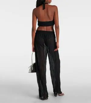 Jade Swim Aylin Halterneck Wrap Top - Black