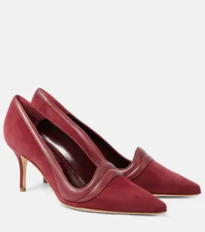 Manolo Blahnik Ajarafa 70 Pumps - Red