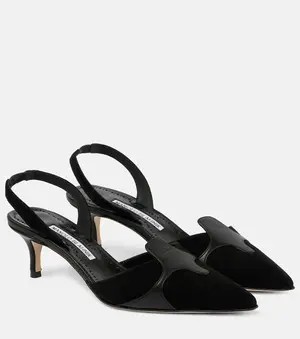 Manolo Blahnik Black Slingback Heels