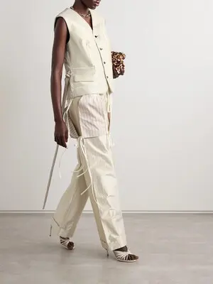 Christopher John Rogers Belted Paneled Vest