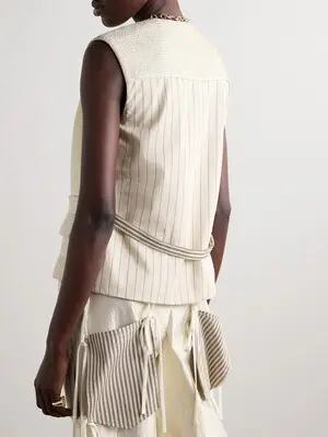 Christopher John Rogers Belted Paneled Vest