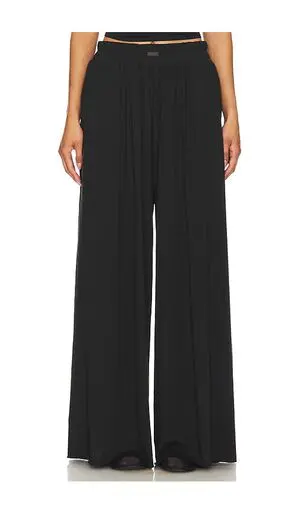 Lunya Organic Pima Wide Leg In Black - Immersed Black