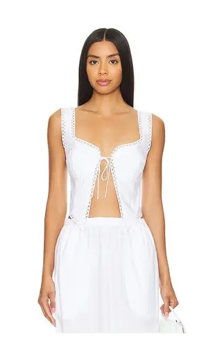 Majorelle Front Tie Tops