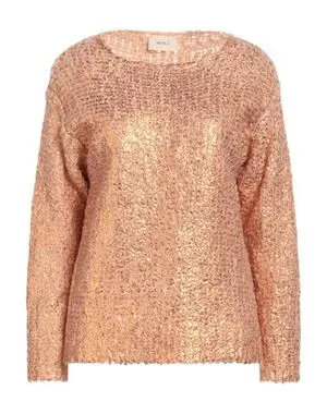 VICOLO Knitted Metallic Sweater - Orange
