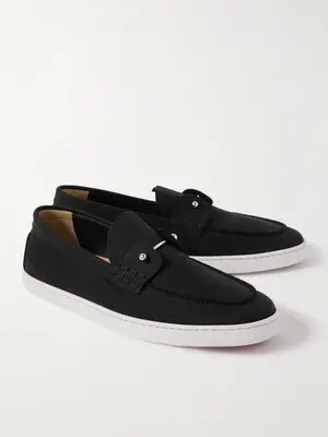 CHRISTIAN LOUBOUTIN Chambeliboat Nubuck Loafers - Black