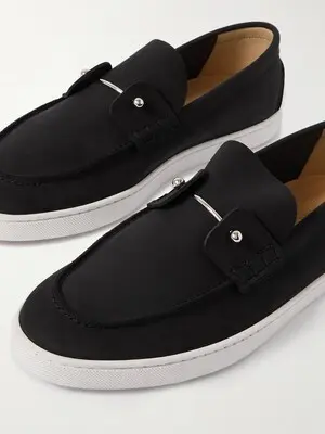CHRISTIAN LOUBOUTIN Chambeliboat Nubuck Loafers - Black