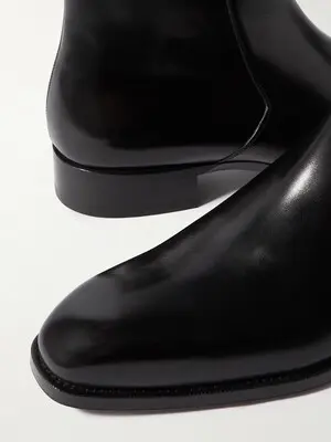 TOM FORD Elkan Leather Chelsea Boots - Black