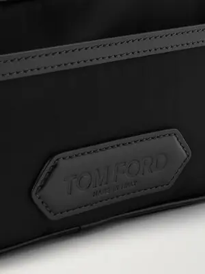 TOM FORD Leather-trimmed Shell Wash Bag