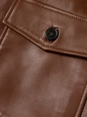 Officine Générale Gianni Leather Bomber Jacket