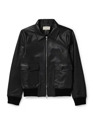 Officine Générale Gianni Leather Bomber Jacket