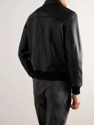 Officine Générale Gianni Leather Bomber Jacket