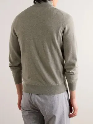 Brunello Cucinelli Cashmere Half-zip Sweater - Gray