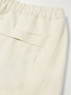 Zegna Straight-leg Oasi Linen Shorts - Neutrals