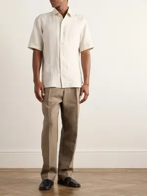 Zegna Oasi Linen Shirt - Neutrals