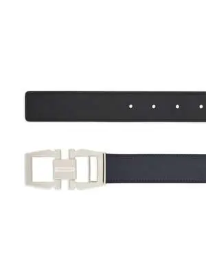 FERRAGAMO Reversible Gancini Leather Belt