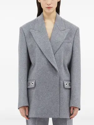 MSGM Eyelet-embellished Single-breasted Blazer