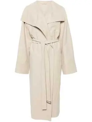 TOTEME Signature Linen-blend Midi Coat - Neutrals