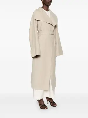TOTEME Signature Linen-blend Midi Coat - Neutrals